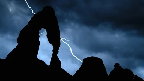 Thunderstorm Over Arches Stock Videos – Royalty-Free HD & 4K Videos