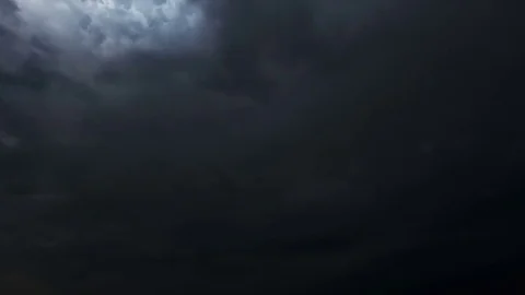 Thunderstorm clouds at night. 4K Timelap... | Stock Video | Pond5