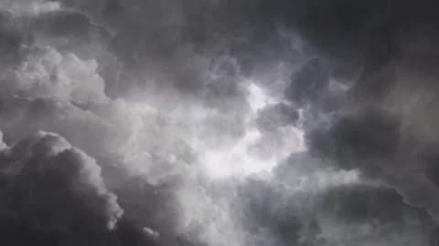 thunderstorm, gray cloud in the sky wit... | Stock Video | Pond5