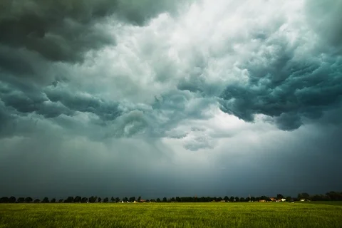 Thunderstorm scary sky timelapse 4K 5K h... | Stock Video | Pond5