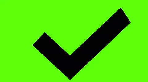 Green Tick Vector Stock Footage ~ Royalty Free Stock Videos | Pond5