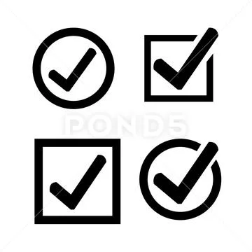 Tick Check Mark Icon: Vector Graphic Illustration #81499709