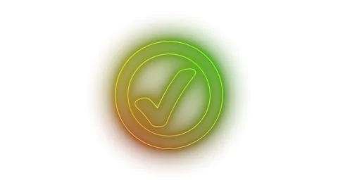 Tick mark circle symbol animation, A glo... | Stock Video | Pond5