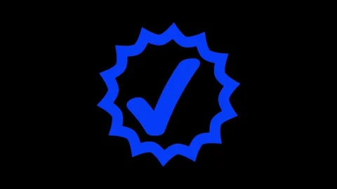 Tick mark icon star brust symbol animati... | Stock Video | Pond5