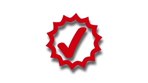 Tick mark icon star brust symbol animati... | Stock Video | Pond5