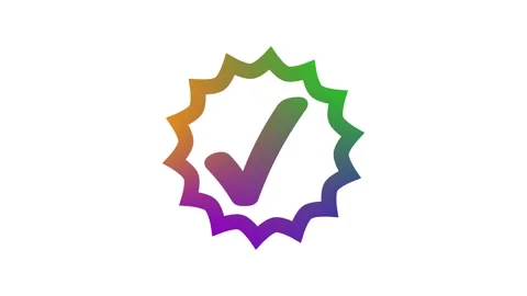 Tick mark icon star brust symbol animati... | Stock Video | Pond5