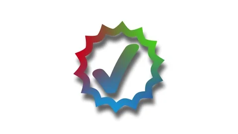 Tick mark icon star brust symbol animati... | Stock Video | Pond5