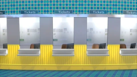 Ticket Counter Queue Stock Footage ~ Royalty Free Stock Videos | Pond5