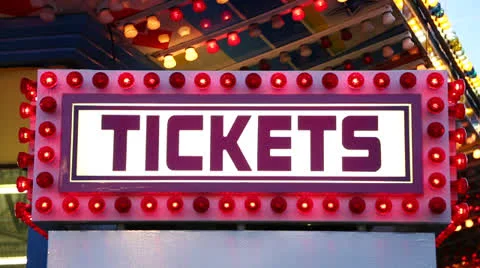Tickets booth neon sign | Stock Video | Pond5