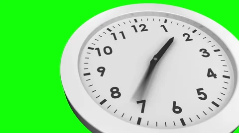 Ticking clock on green background | Stock Video | Pond5