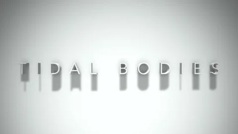 tidal bodies 3D title animation white te... | Stock Video | Pond5