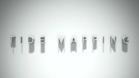 tide mapping 3D title animation white te... | Stock Video | Pond5
