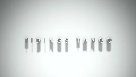 TIDINGS TANGO 3D title animation with sh... | Stock Video | Pond5