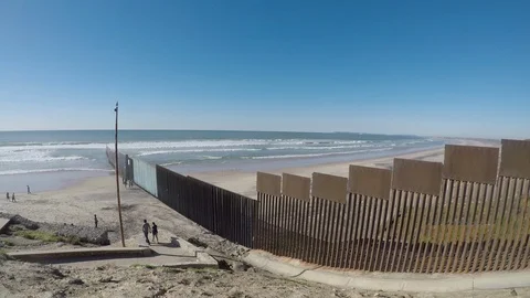 Tijuana Border and beach - 4k | Stock Video | Pond5