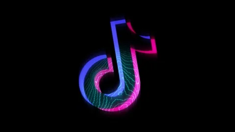 Tiktok logo animation on a simple black ... | Stock Video | Pond5