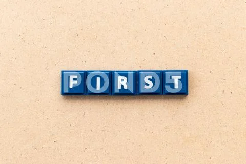 Tile alphabet letter in word first on wood background ~ Premium Photo ...