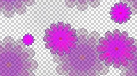 tileable pink flower shape with alpha | Stock Video | Pond5