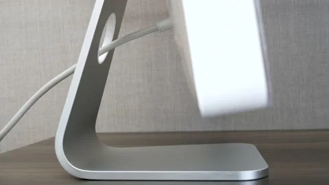 Tilt angle of a computer display on a de... | Stock Video | Pond5