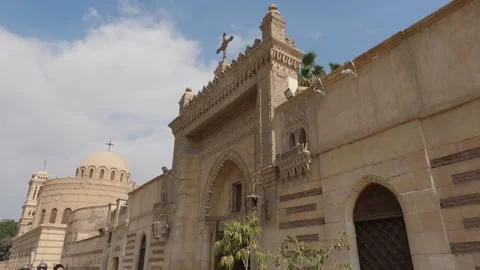 Tilt down on gate facade with St. George... | Stock Video | Pond5