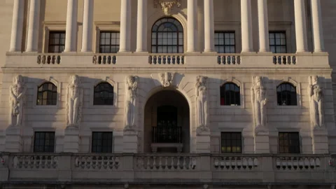 Tilt of Front Exterior Bank of England o... | Stock Video | Pond5