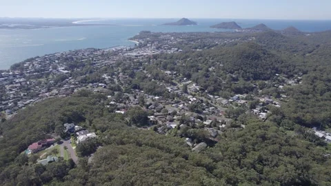 Tilt-up Reveal Of Port Stephens Bay And ... | Stock Video | Pond5