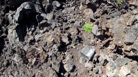 Tilt Volcanic Rock Trench- Sunset Crater... | Stock Video | Pond5