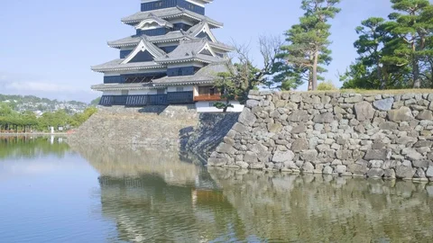 Tilt Up Water Moat to Reveal Side View M... | Stock Video | Pond5