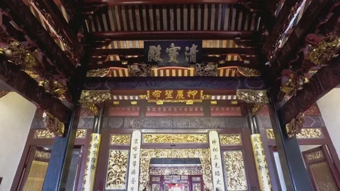 Tilting shot inner of Poh Hock Seah temp... | Stock Video | Pond5