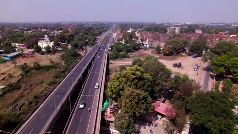 Tilwara Bridge with national highway 12 ... | Stock Video | Pond5