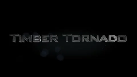 Timber Tornado title metal text on black... | Stock Video | Pond5