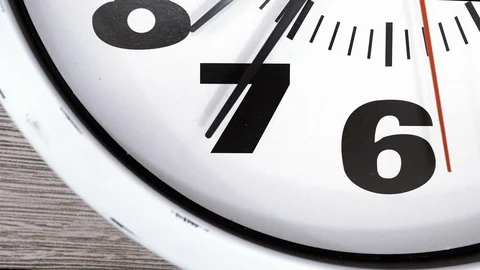 The Time On The Clock Seven. Clock With ... | Stock Video | Pond5