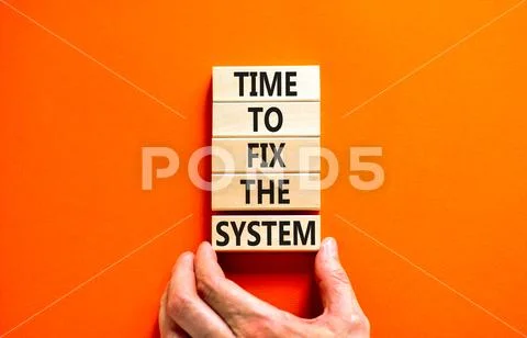 Time to fix the system symbol. Concept words Time to fix the system on ...