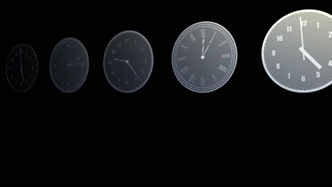 Time flow Clock Analog Background Line C | Stock Video | Pond5