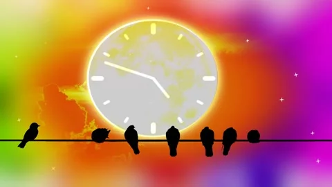 time flying creative art, full moon and ... | Stock Video | Pond5