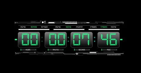 TIME hud | Stock Video | Pond5