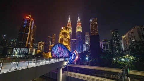 Time-lapse 4k UHD footage of Petronas KL... | Stock Video | Pond5