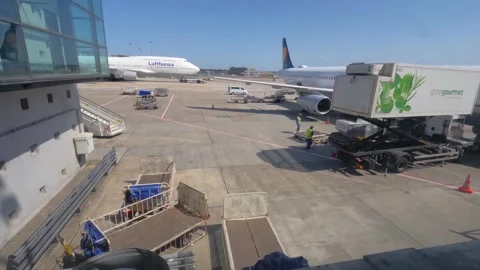 Time Lapse of an airport runway operator... | Stock Video | Pond5