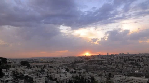 Time-lapse of Bethlehem at sunset. | Stock Video | Pond5