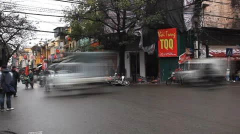 Time Lapse of The Bustling Street Scene ... | Stock Video | Pond5