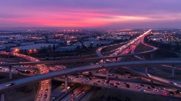 Time lapse of cars on freeway and highwa... | Stock Video | Pond5