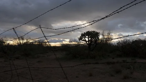 Time lapse of a clearing storm at sunset... | Stock Video | Pond5