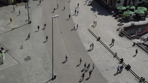 TIME LAPSE: Crowd of People walking over... | Stock Video | Pond5