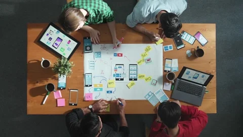 Time lapse of developer team sharing Ux ... | Stock Video | Pond5