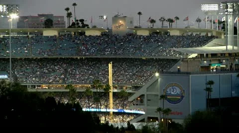 Dodger Stadium Night Stock Video Footage | Royalty Free Dodger Stadium ...