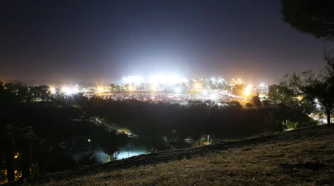 Dodger Stadium Night Stock Video Footage | Royalty Free Dodger Stadium ...