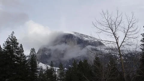 Time Lapse Half Dome With Clouds | Stock Video | Pond5