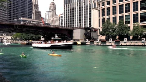 Time lapse of heavy boat traffic on the ... | Stock Video | Pond5