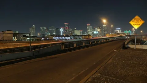 Time lapse of Houston freeway with Downt... | Stock Video | Pond5