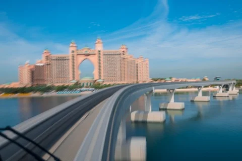 Time lapse of inside Monorail train in ... | Stock Video | Pond5