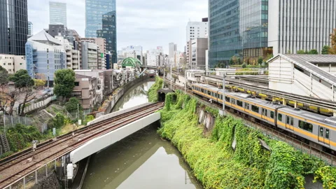 Time lapse of Japanese railway subway tr... | Stock Video | Pond5